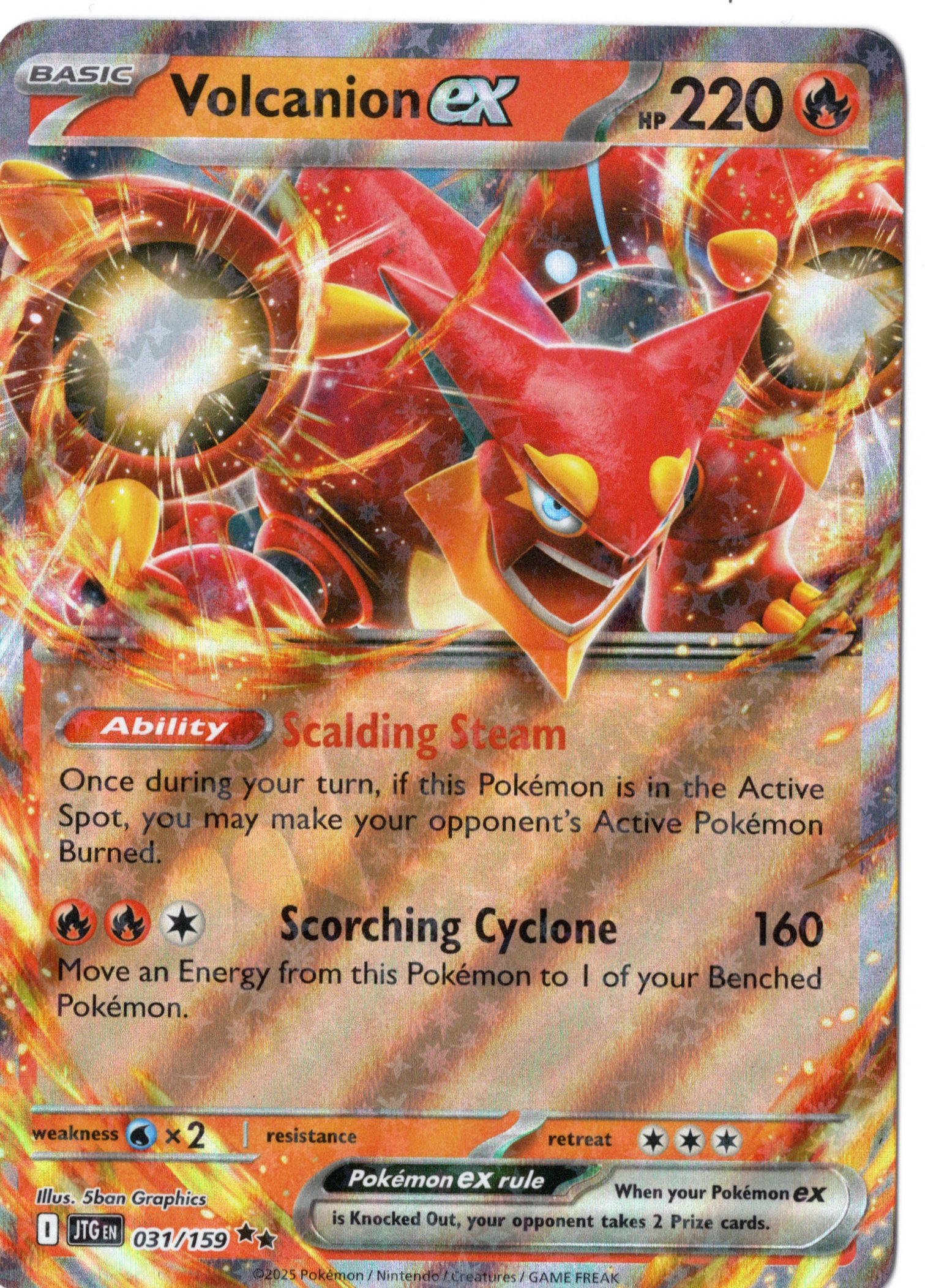 Pokemon Volcanion ex 031/159 Journey Together Double Rare – Euro Elite ...