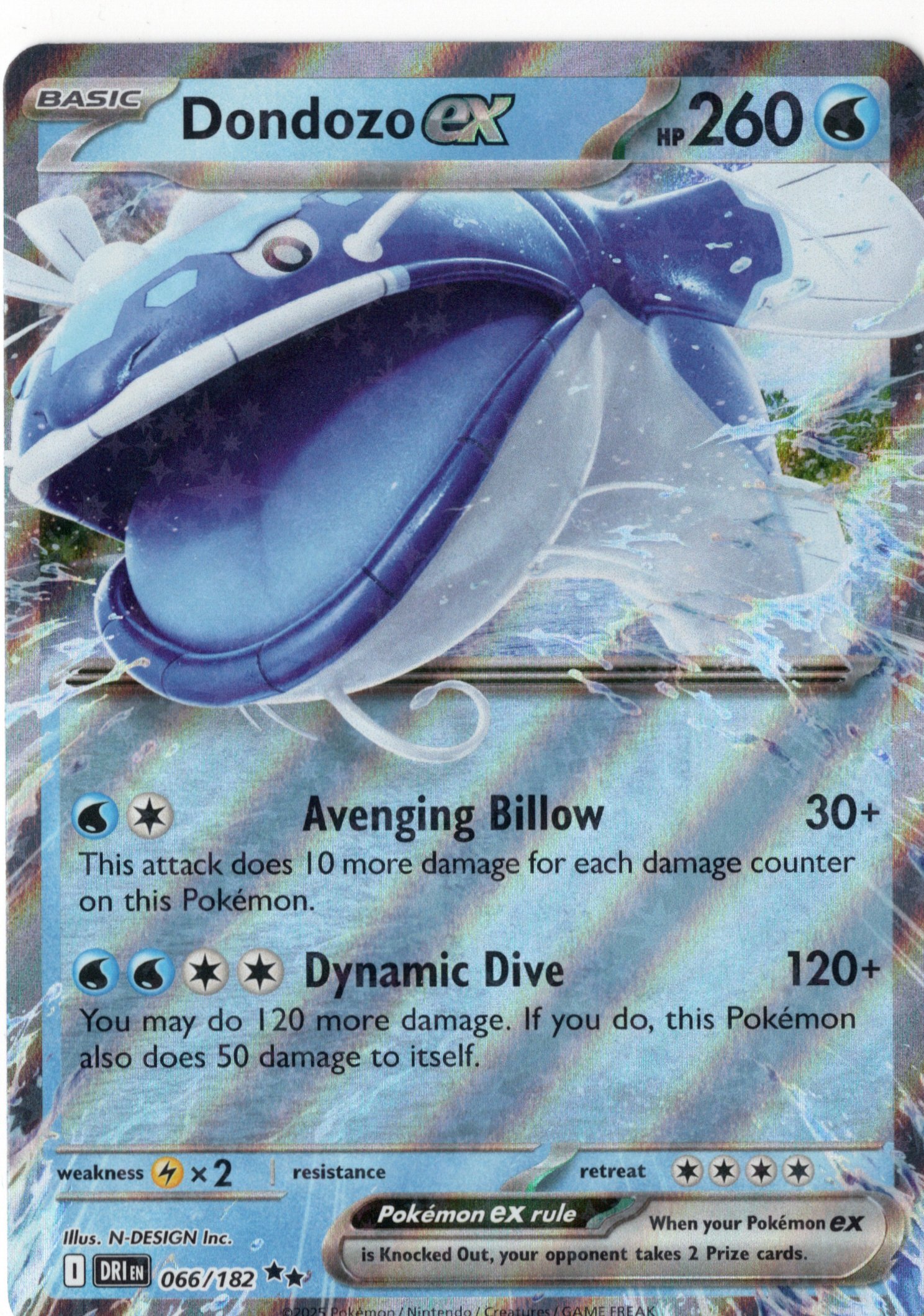Pokemon Dondozo ex 066/182 Destined Rivals Double Rare – Euro Elite Cards