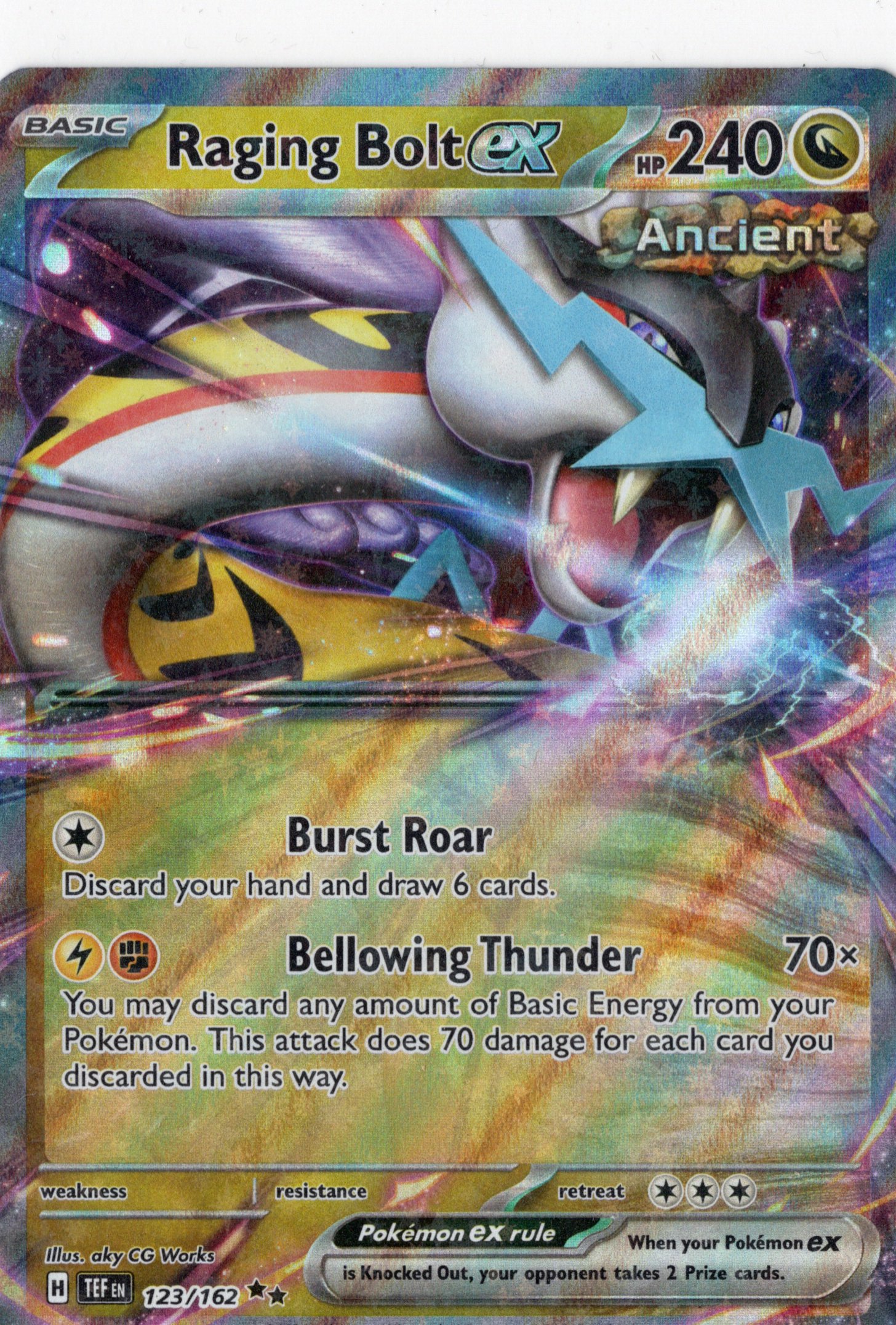 Pokemon Raging Bolt ex 123/162 Temporal Forces Double Rare – Euro Elite ...