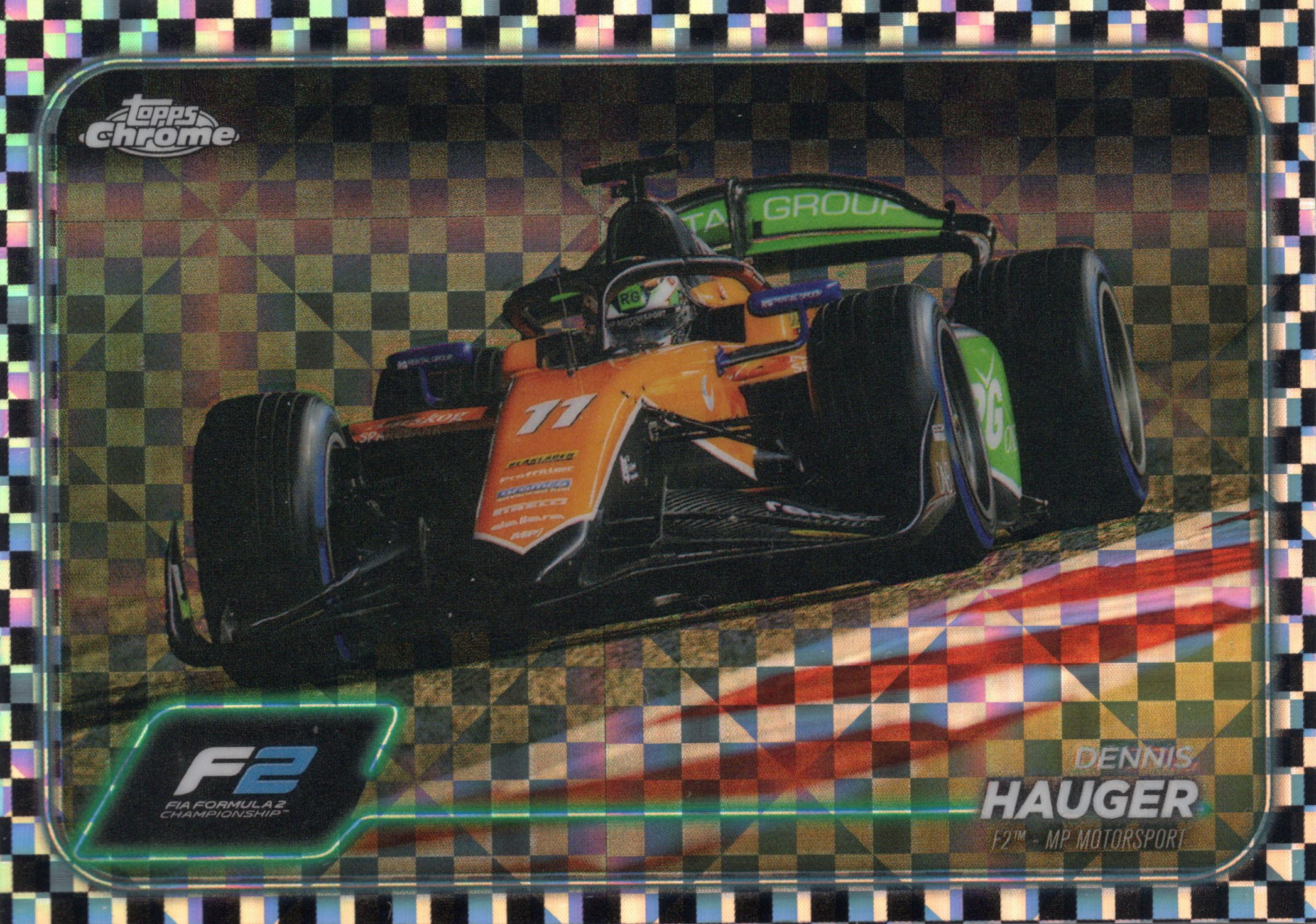 2024 Topps Chrome Formula 1 Checker Flag Refractors #95 Dennis Hauger ...