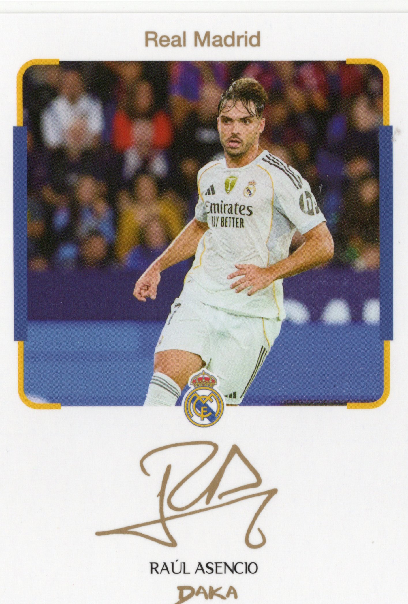 2025-26 DAKA Real Madrid Top Audience Instant Cheki #IC2 Raul Asencio ...