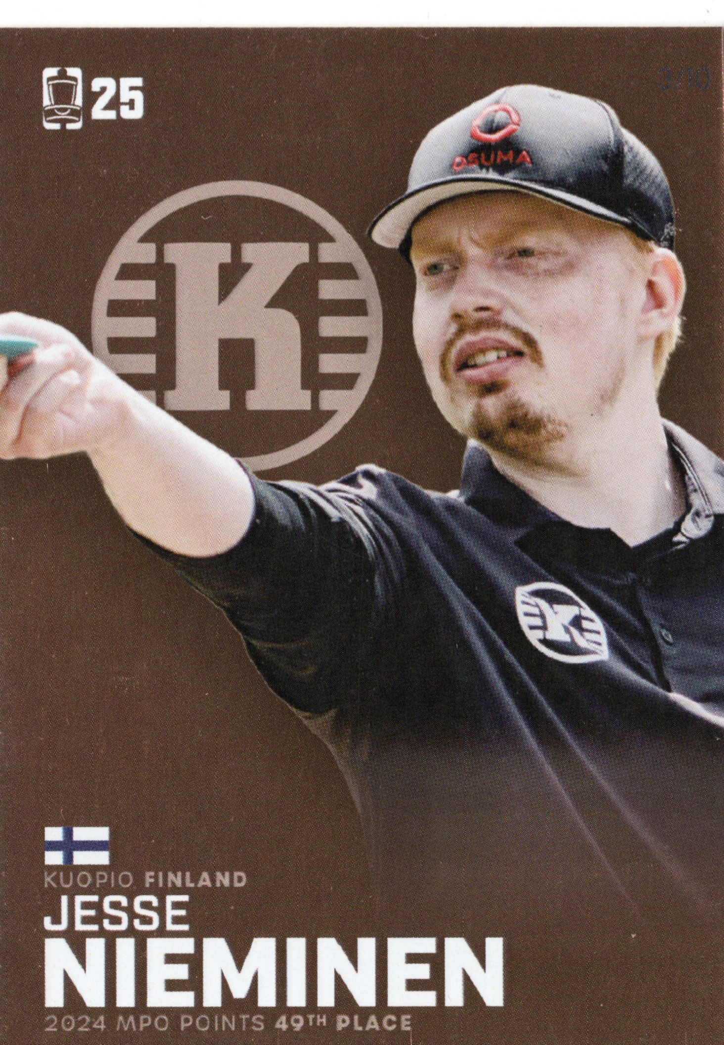 2025 Disc Golf Pro Tour Bronze #49 Jesse Nieminen SN10 – Euro Elite Cards