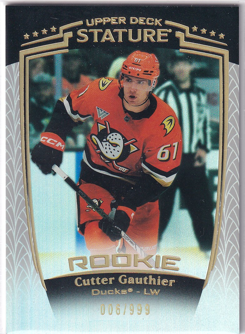2024-25 Upper Deck Stature #38 Cutter Gauthier/999 RC – Euro Elite Cards