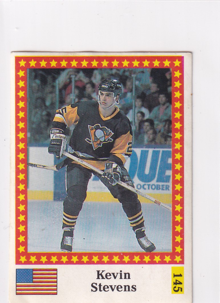 1991 Semic WC ice hockey "Mmm...Marabou" back #145 Kevin Stevens – Euro ...