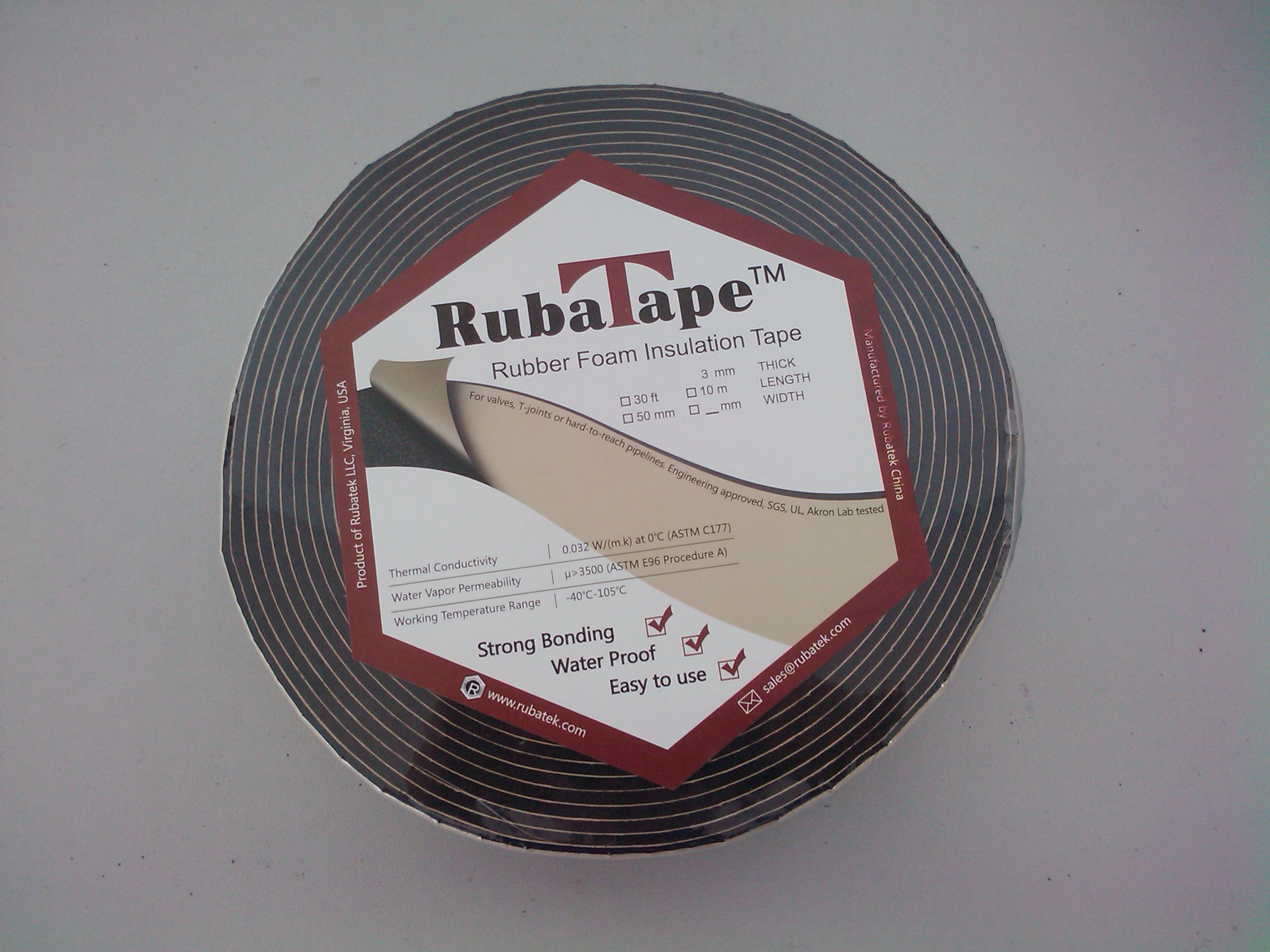 Rubaflex 3mm x 50mm x 10m insulating tape – RK-Solueriste