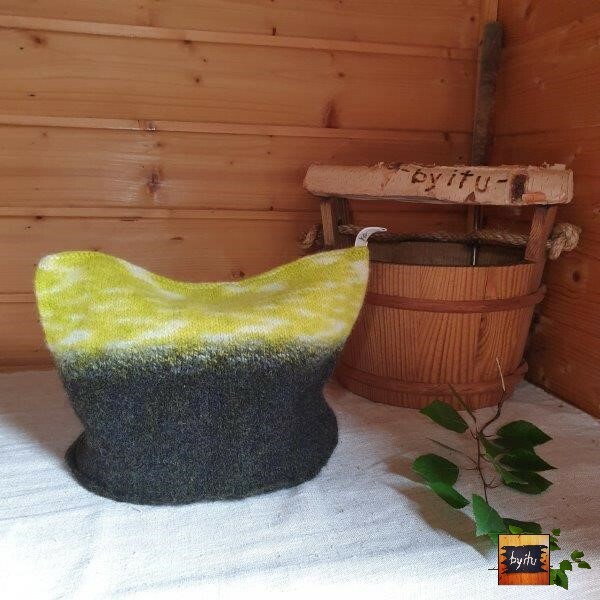 Sami-saunahattu Väriä löylyihin Kontti koko S-M koneellinen villapesu ...