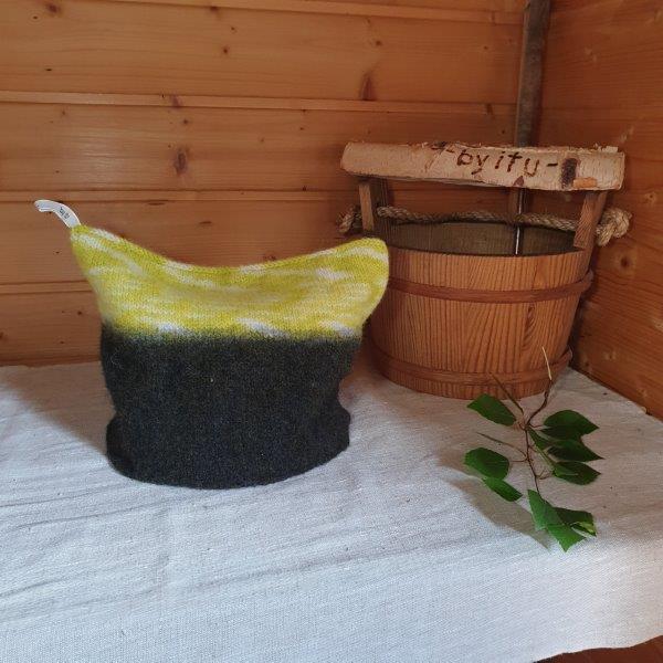 Sami-saunahattu Väriä löylyihin Kontti koko S-M koneellinen villapesu ...